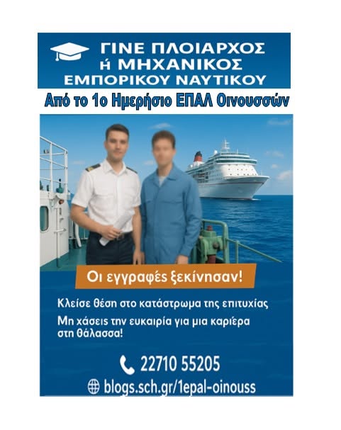 Νέα Ειδικότητα Μηχανικών ΕΝ στο ΕΠΑΛ Οινουσσών | Alithia.gr | online ενημέρωση για τη Χίο ...